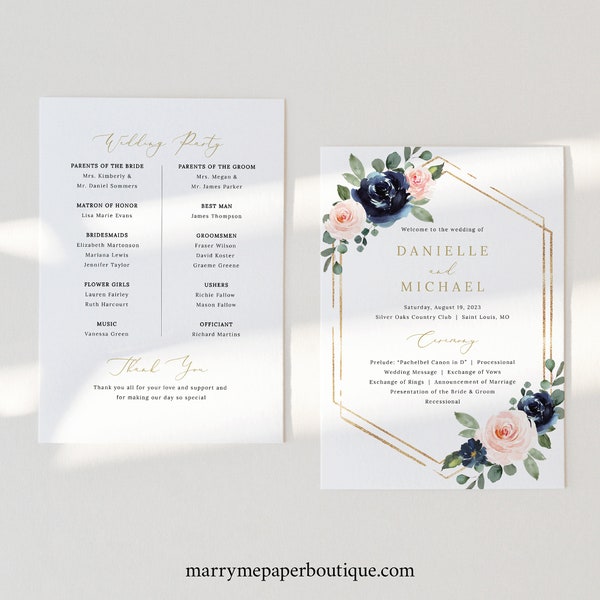 Blush Navy Wedding - Etsy
