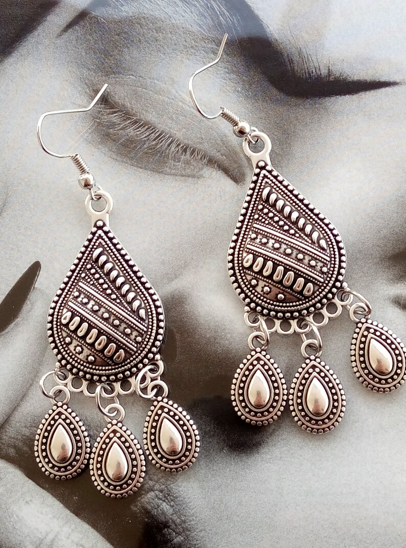 Bohemian Earrings, Boho Earrings, Ethnic Earrings, Hook Boho Earrings ...