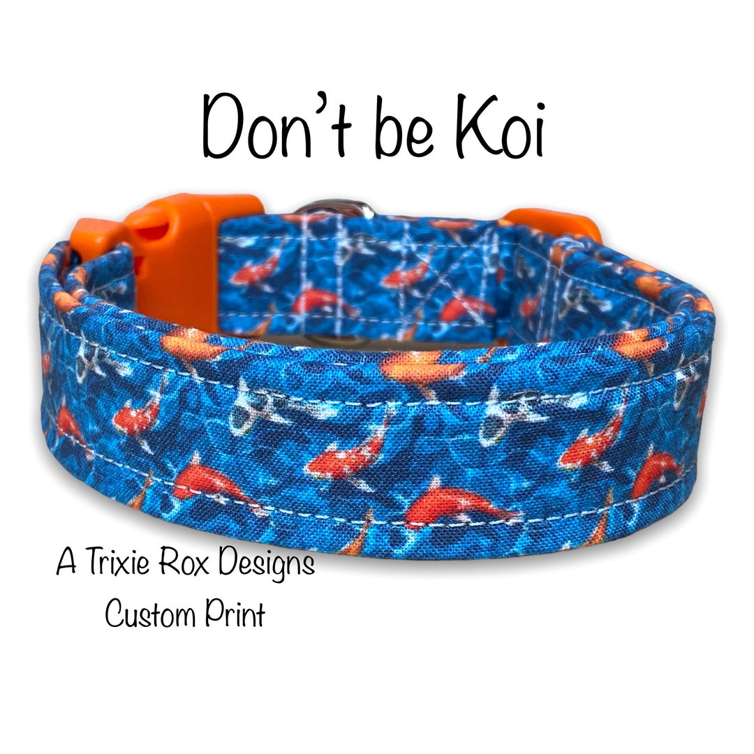 Koi Dog Collar, Koi Fish, Adjustable, Cat Collar, Funny Dog Collar ...