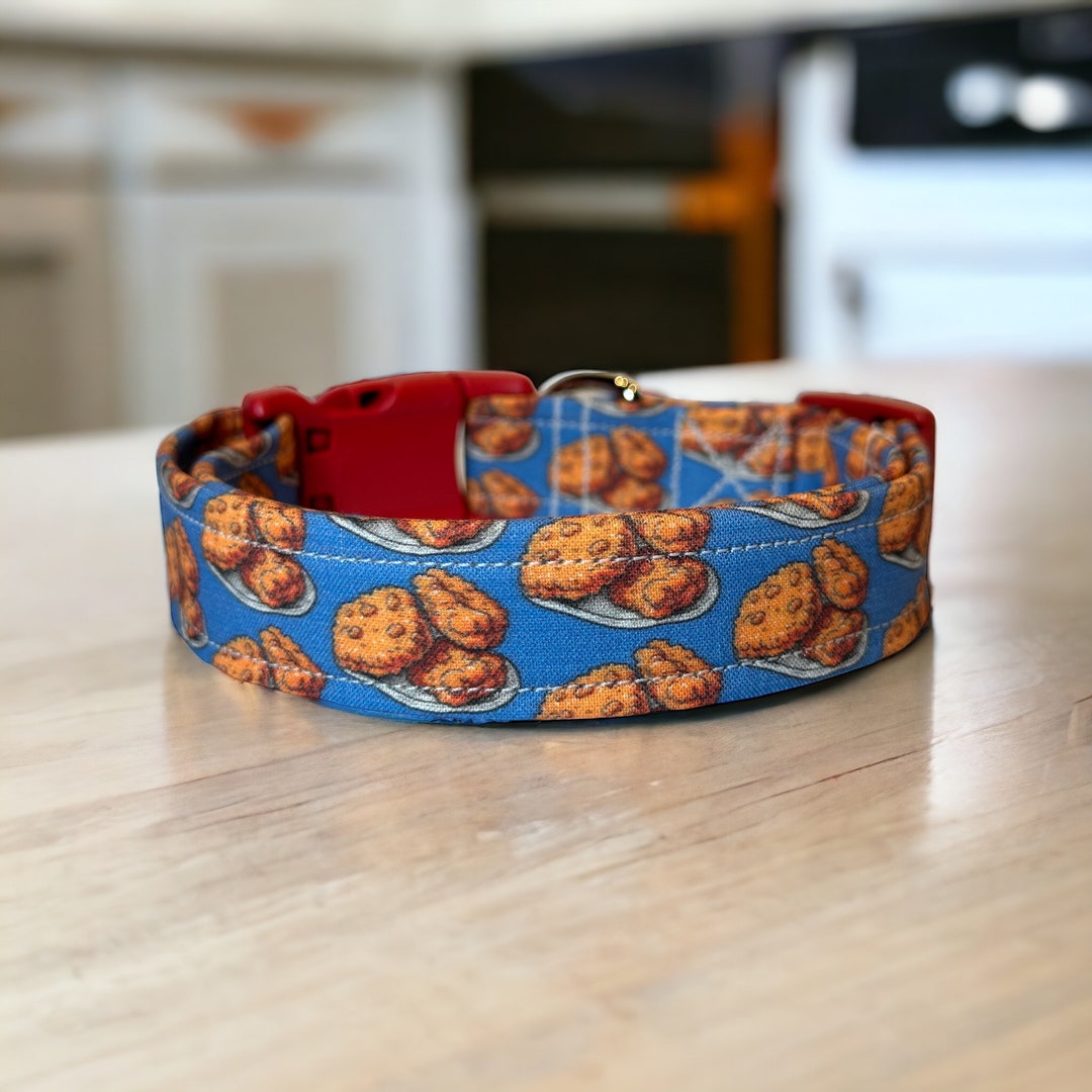Chicken Nugget Dog Collar: Funny Food Fabric Collar, Funny Dog Collar ...