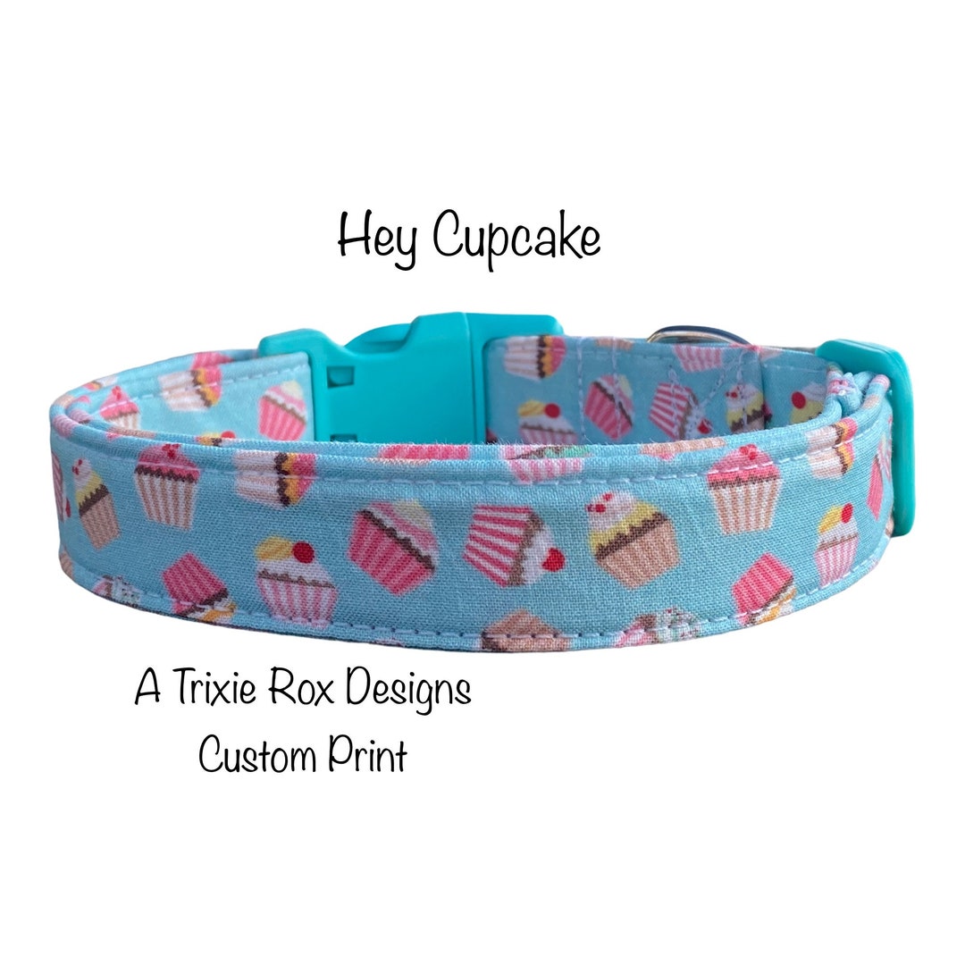 Cupcake Dog Collar Adjustable Fabric Collar For Dogs And Cats Funny