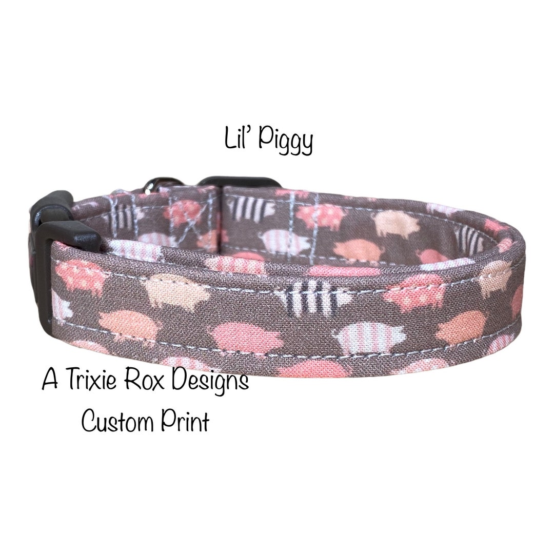Pig Dog Collar, Funny Dog Collar, Dog Collar for Girl Dogs, Pig Lover ...