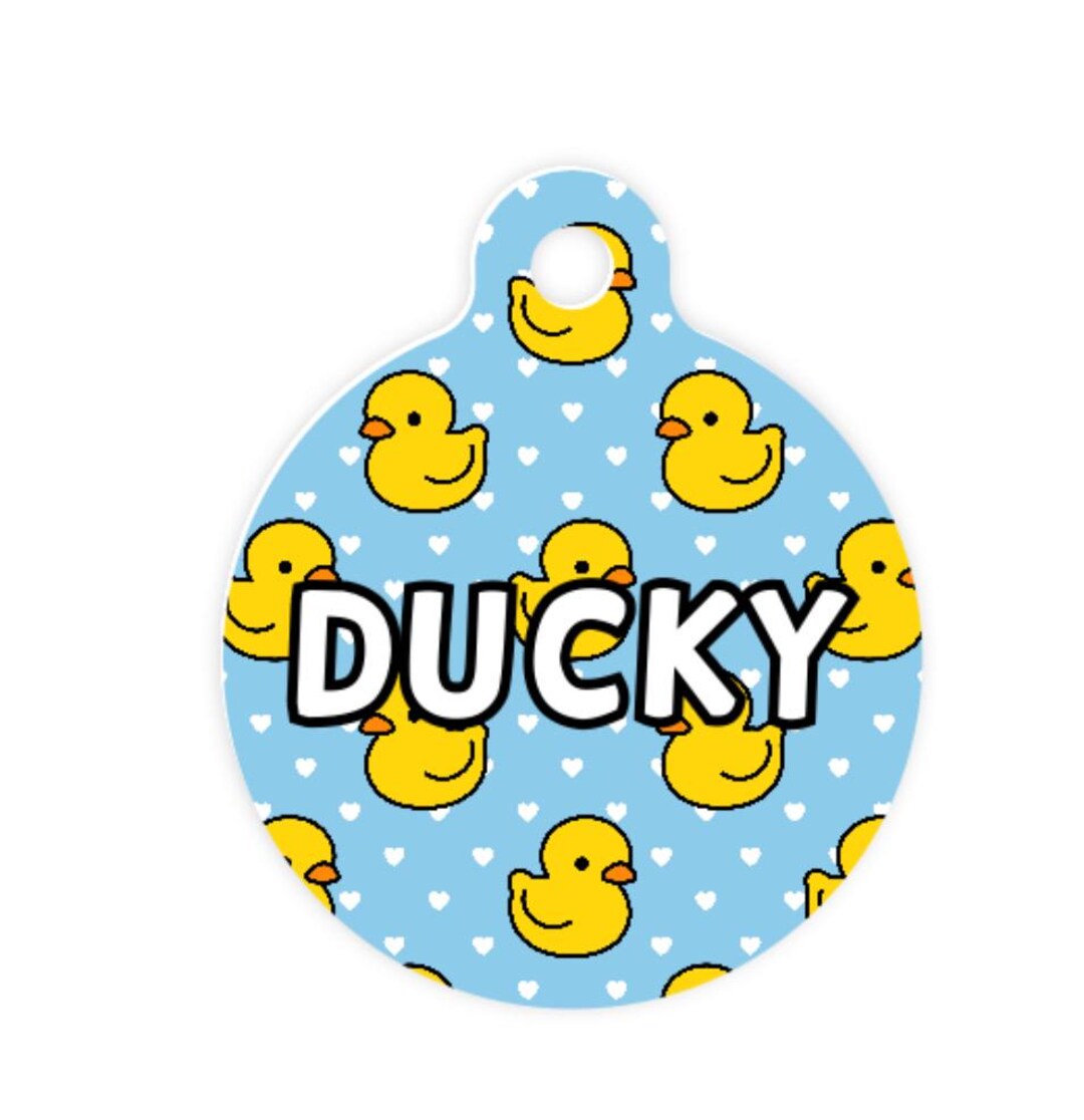 Custom Pet ID Tag: Duck Design, Personalized Dog Tag - Etsy