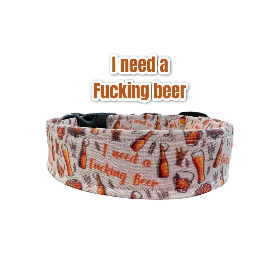 Funny Dog Collar, Cuss Word Dog Collar, Wide Dog Collar, Side Release ...