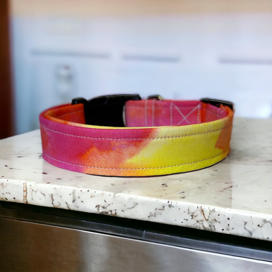 Colorful Dog Collar, Side Release Adjustable, Washable Dog Collar ...