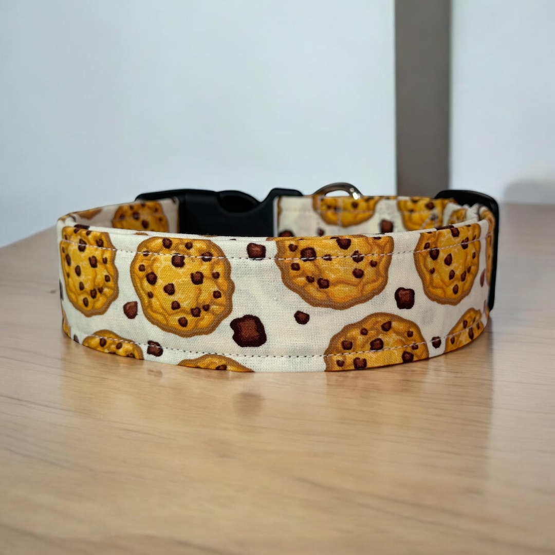 Chocolate Chip Cookie Dog Collar: Handmade Adjustable Side Release ...