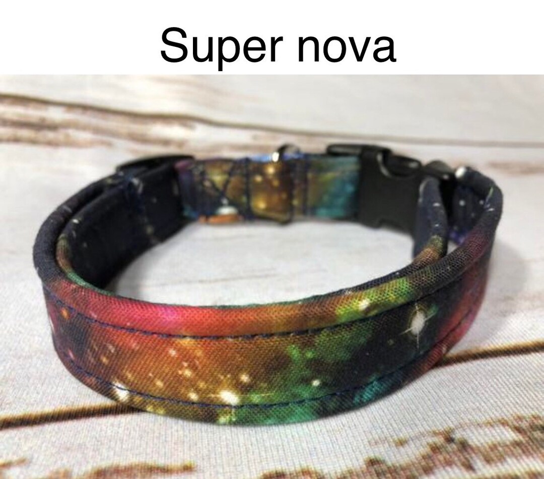 Galaxy Dog Collar: Super Nova Celestial Fabric Collar - Etsy