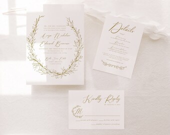 Wedding Invitation Regency Template Download - Etsy