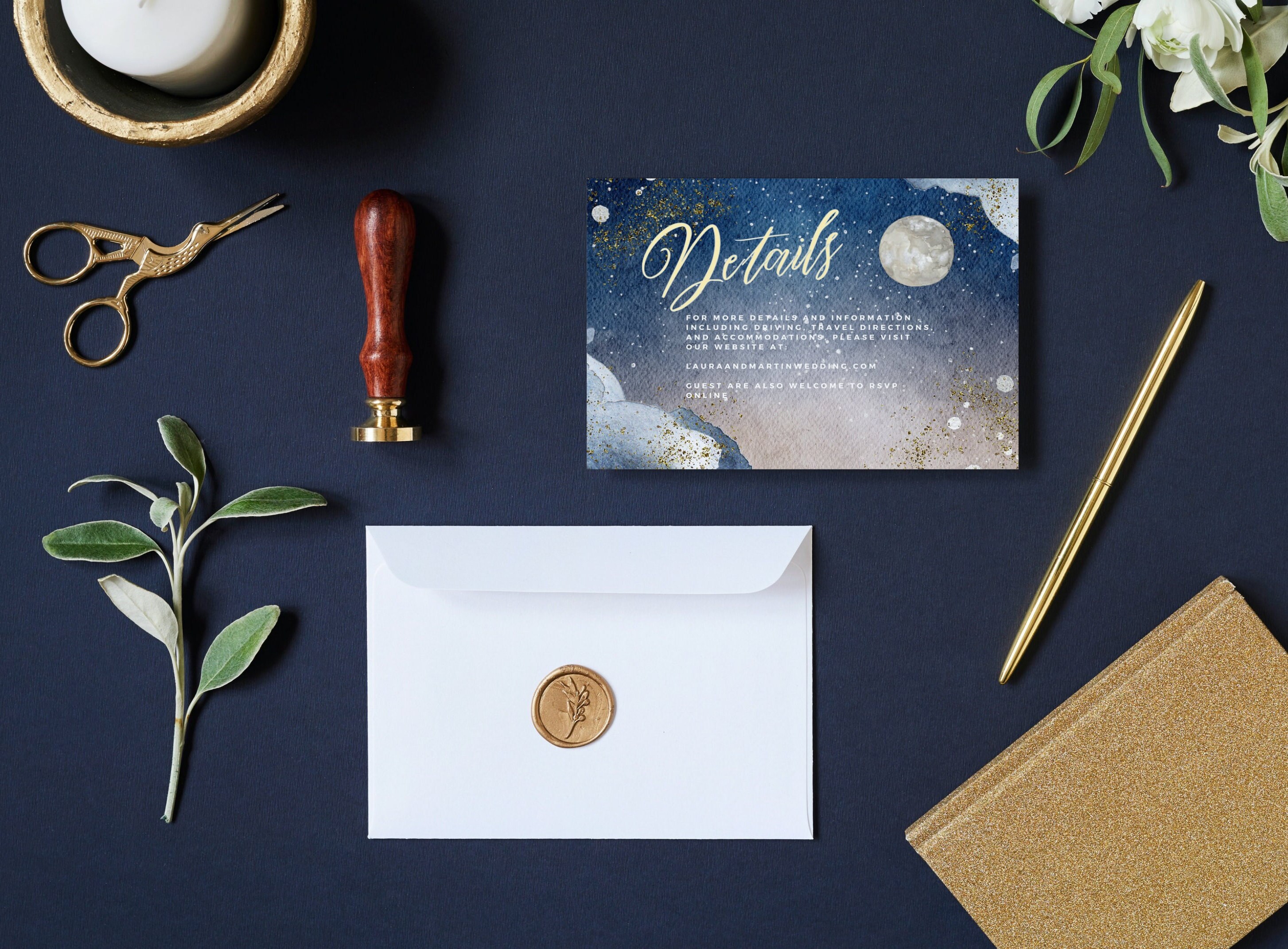 The 'celestial' Invitation Suite Template Editable | Etsy