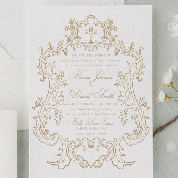 Baroque Invitation - Etsy