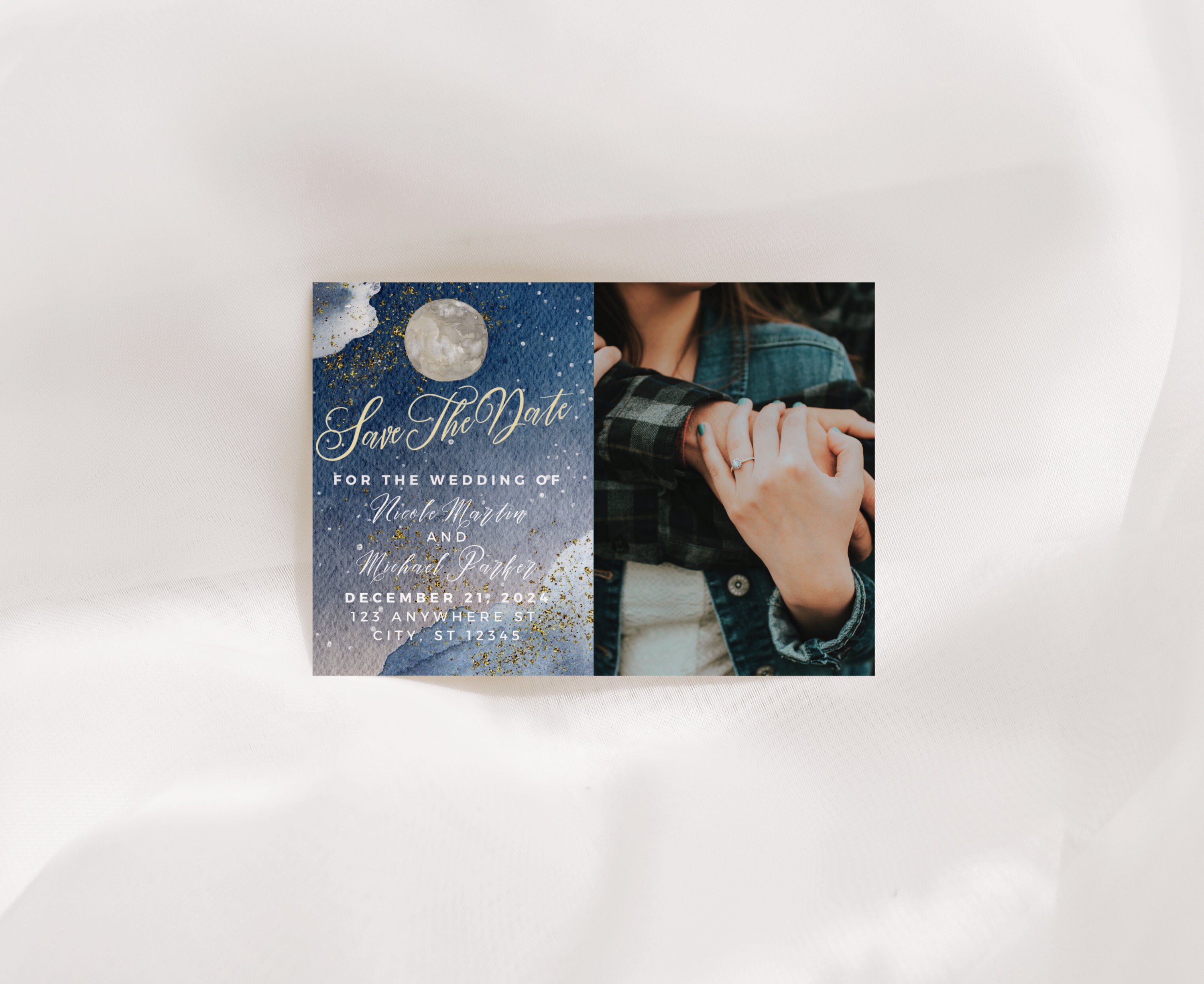 Printable 'celestial' Save the Date Template | Canva - Etsy