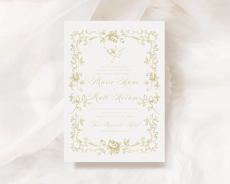 Renaissance Printable Invite Template Canva Editable - Etsy