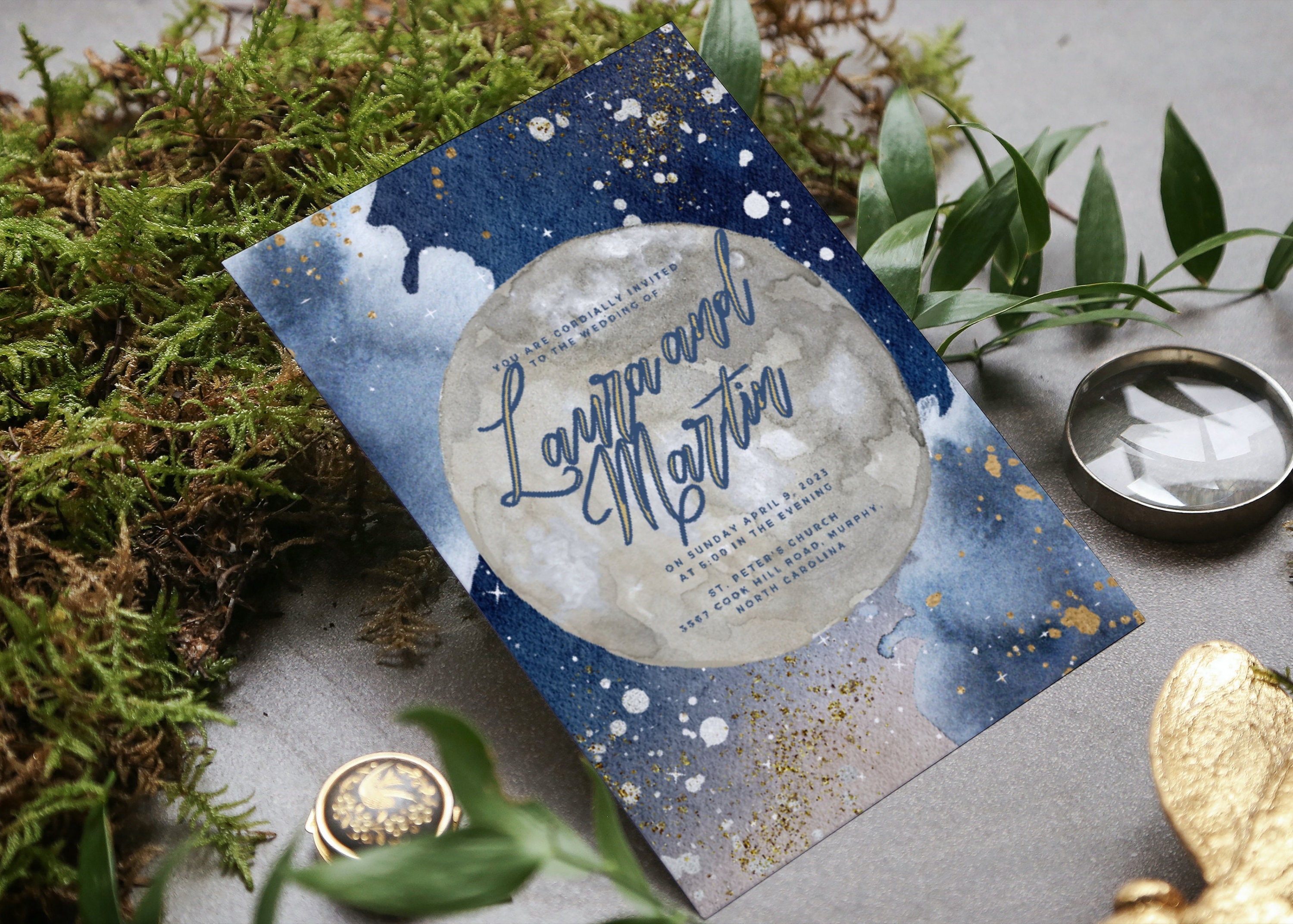 The 'celestial' Invitation Suite Template Editable | Etsy