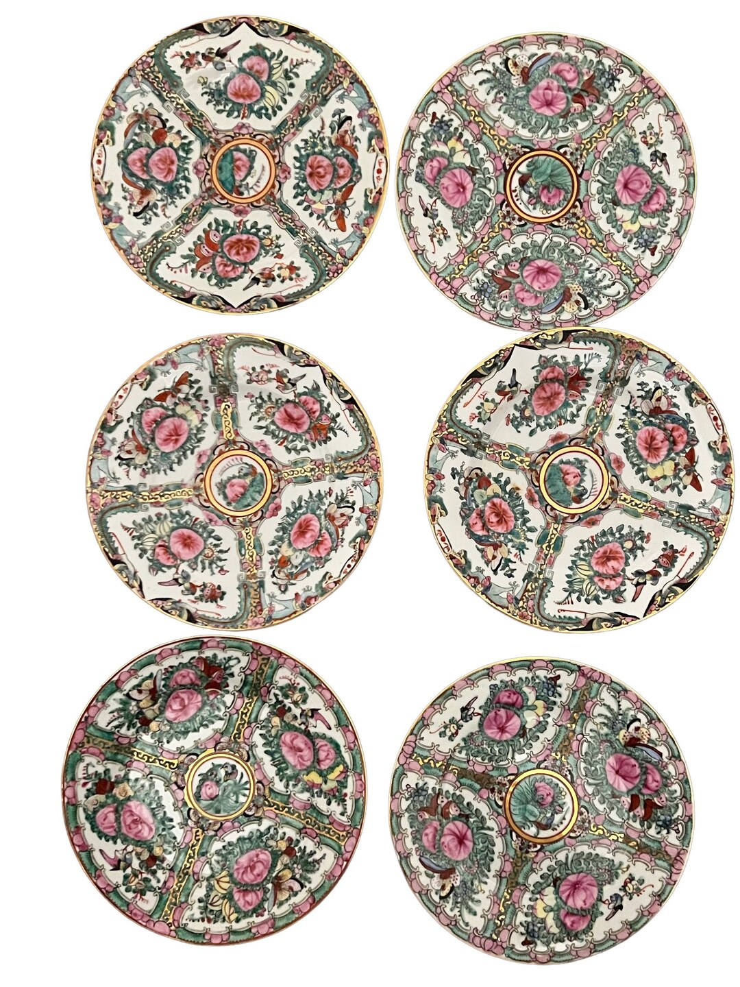 Chinese Canton / Rose Medalion 6 Plates , 20th Century, Chinoiserie ...