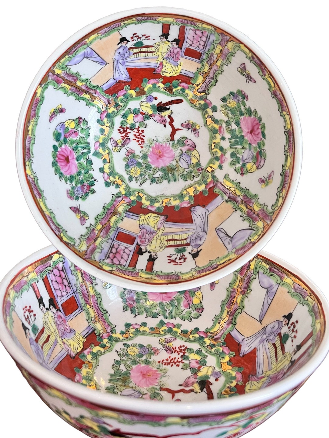 Antique Vintage Chinese Export Famille Verte Porcelain Bowl, Made in ...