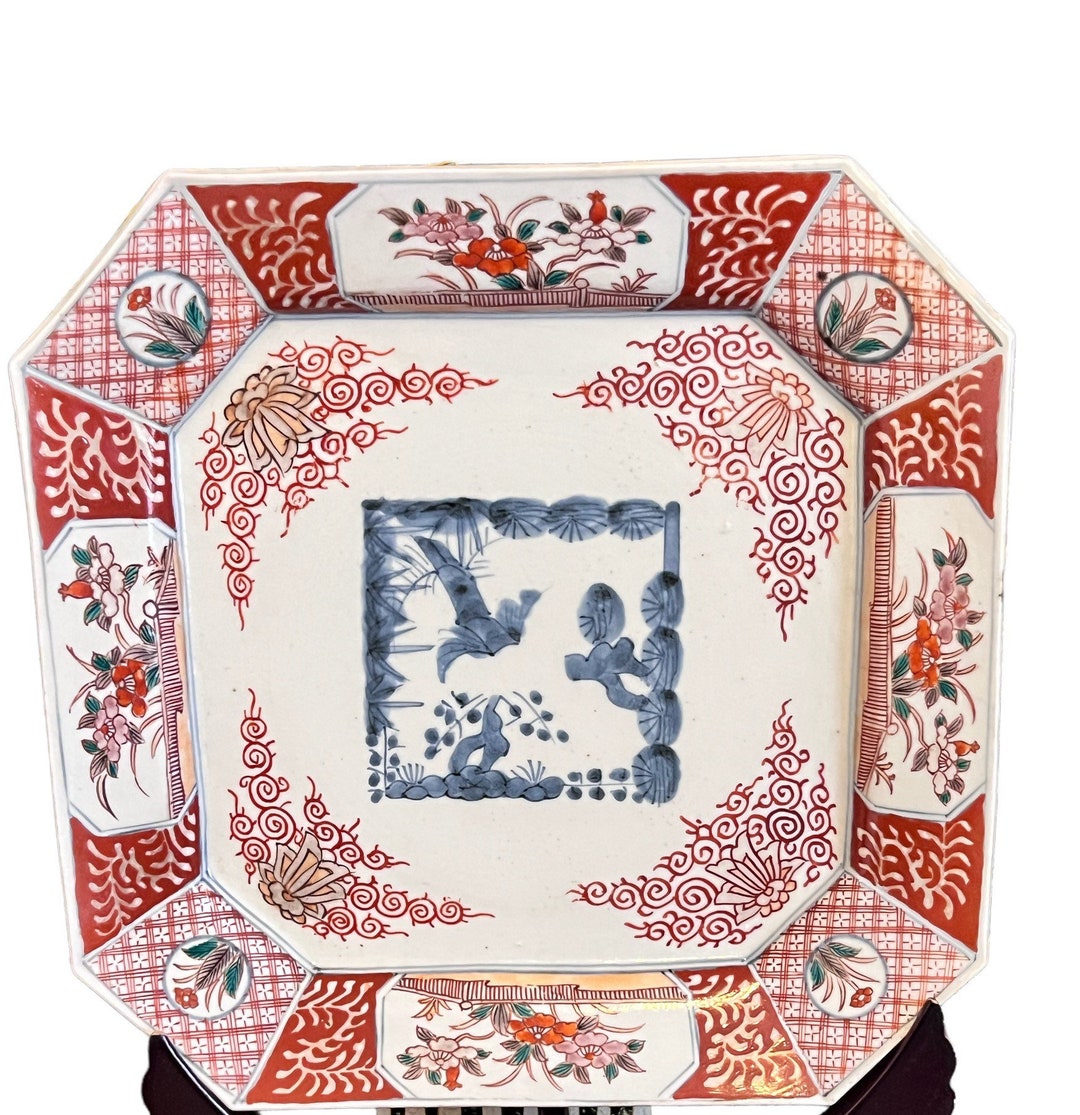 Antique Japanese Imari Porcelain Plate, 19th Century Imari Octagonal ...