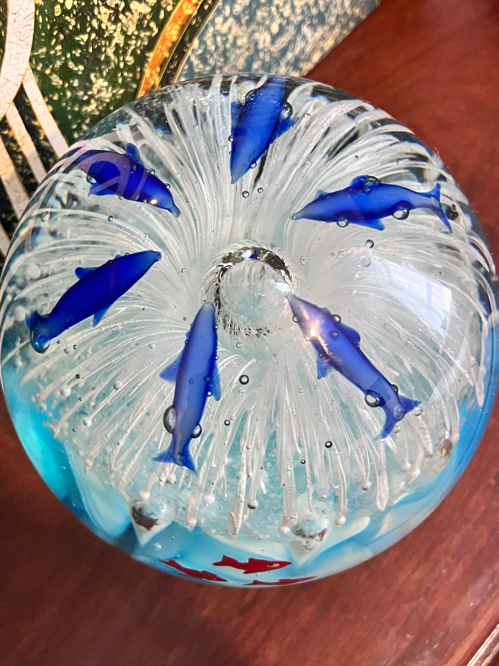 Large Round Glass Tropical Fish Aquarium Paperweight 6KG - Etsy