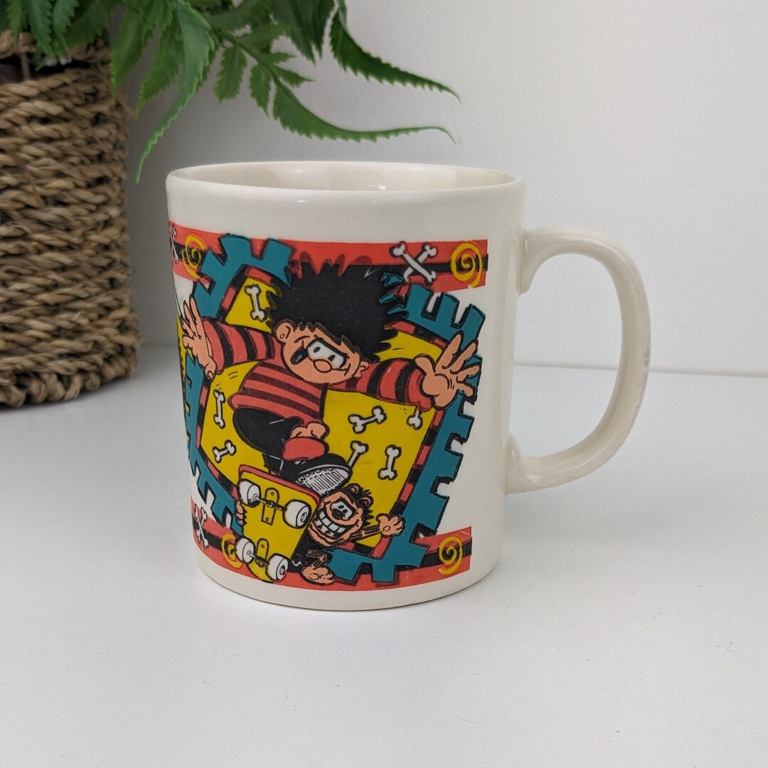 RARE Retro Dennis the Menace and Gnasher Mug, 1994 D.C Thomson & Co ...