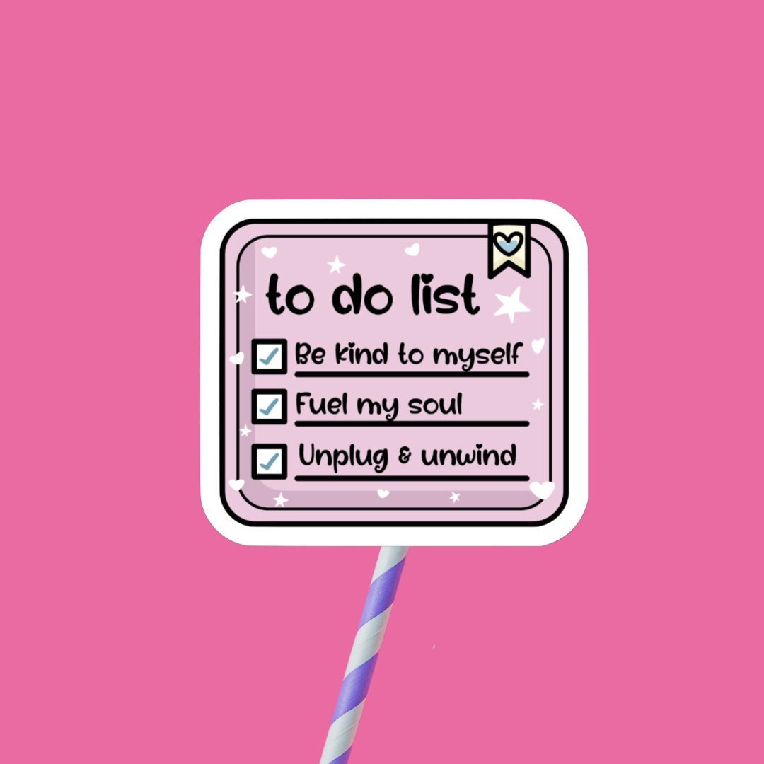 To Do List Sticker, Cute Mental Health Sticker, Stickers for Employees ...