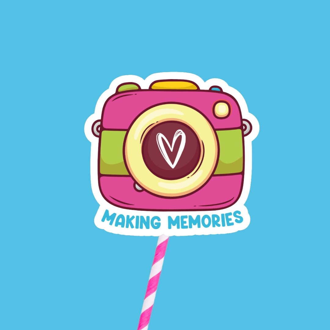 Making Memories Retro Camera Sticker, Summer Stickers, Cute Sticker ...