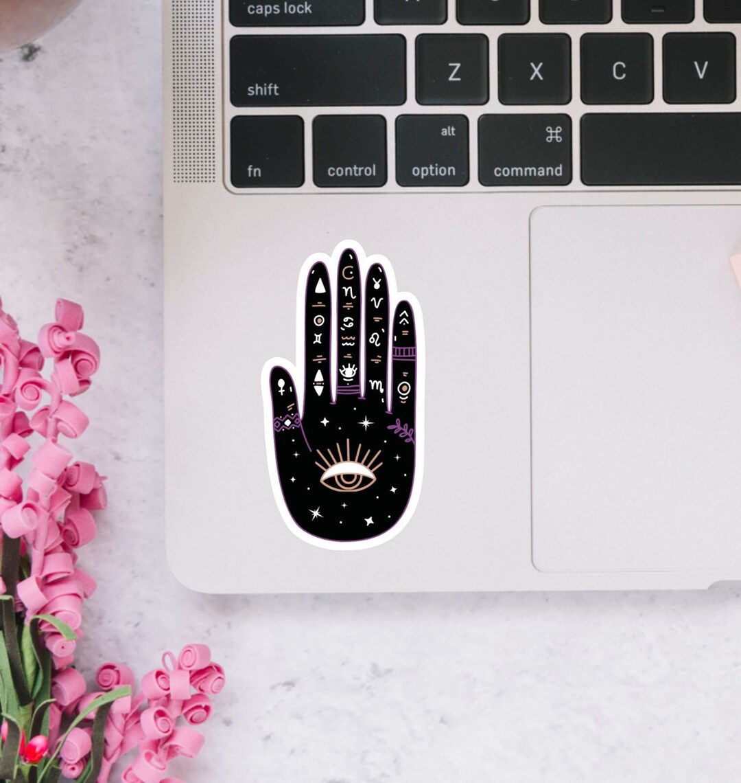 Palmistry Hand Sticker, Positive Sticker, Journal Stickers, Single ...