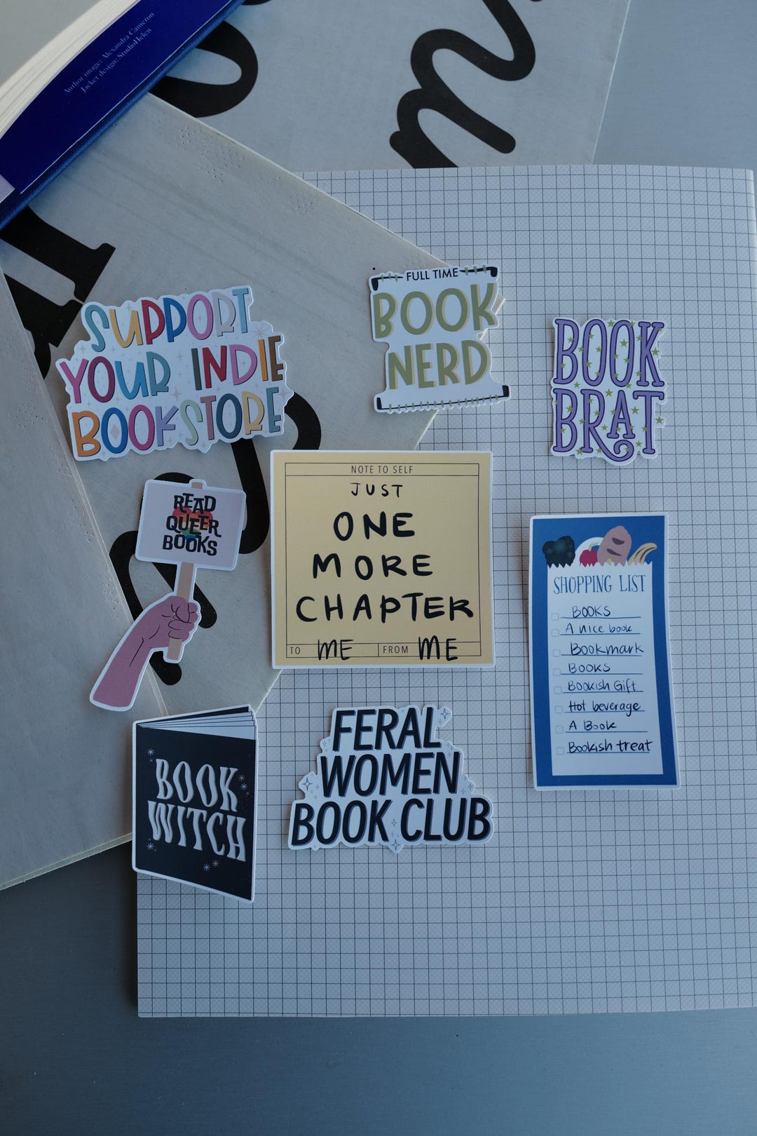 Bookish Stickers: Handmade Vinyl Decals for Book Lovers - Etsy