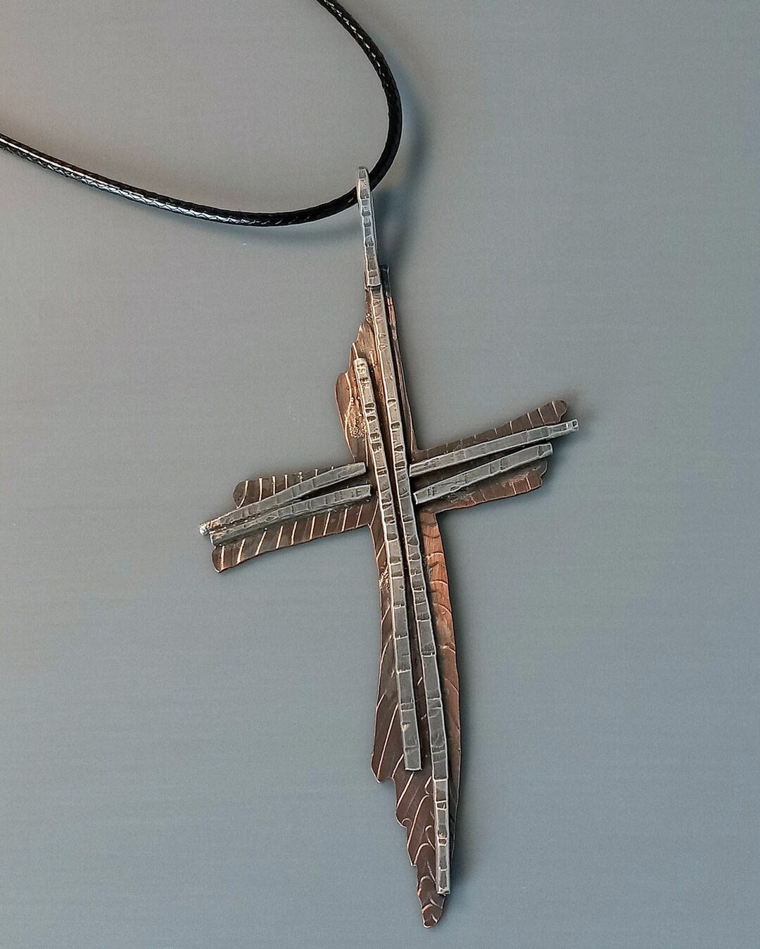 Rugged Cross Pendant - Rustic Christian Cross for Men and Women - Etsy