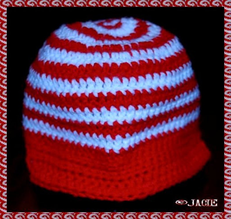 Toddler Size Peppermint Candy Crochet Cap. - Etsy