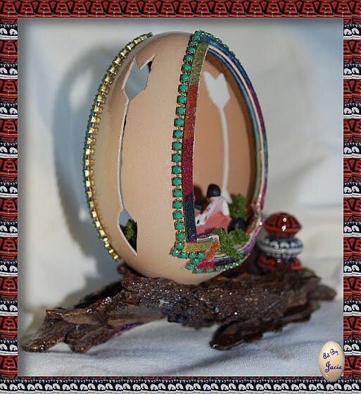 Egg Art Storyteller Diorama - Emu Egg - Etsy