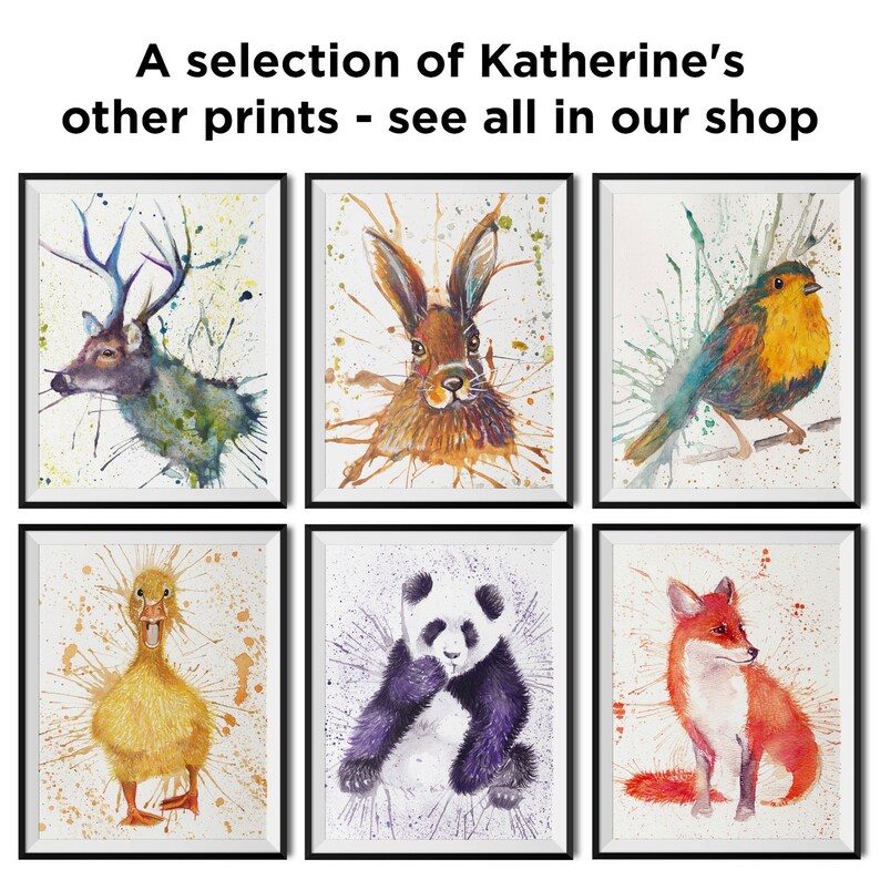 Splatter Red Fox Painting Red Fox Illustration Fox Art | Etsy UK