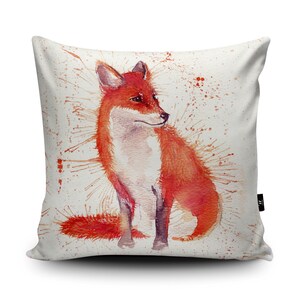 Red Fox Art Faux-suede Pillow Red Fox Cushion Fox Pillow Case Fox ...