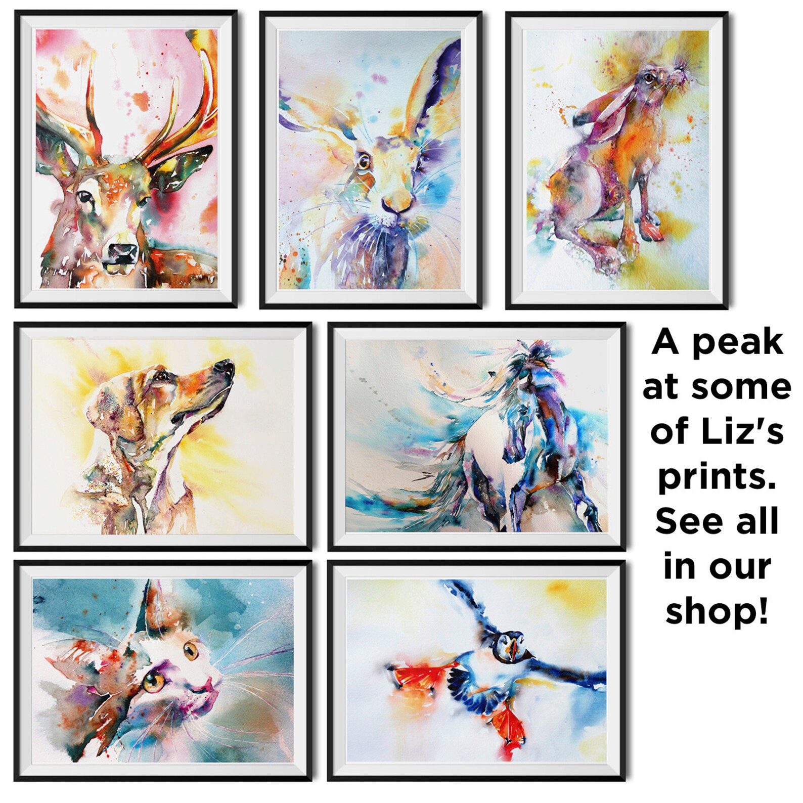 Mad March Hare Art Print Jumping Hair Painting Leaping Hare - Etsy