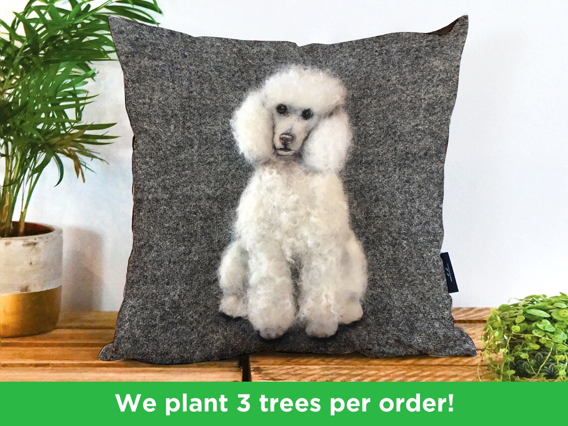 Poodle Dog Vegan Cushion by Sharon Salt Print Not 3D | Etsy