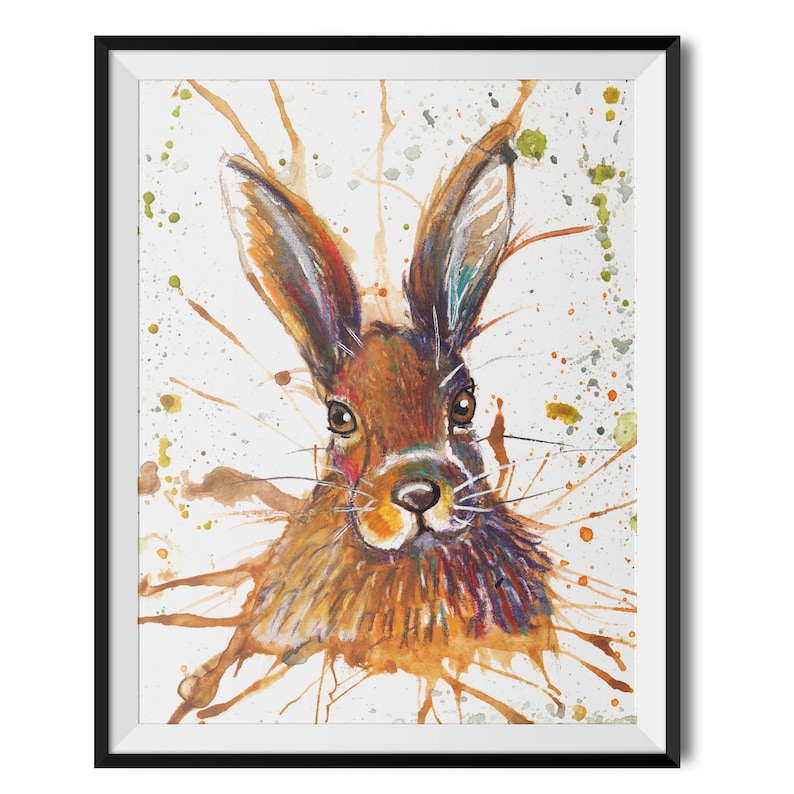 Hare Illustration Hare Art Print Rabbit Wall Art Hare - Etsy UK