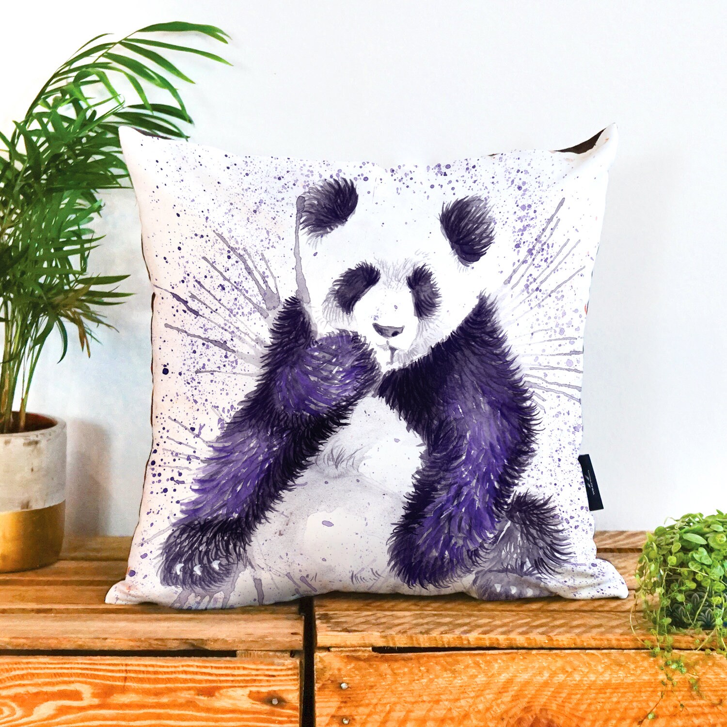 Panda Cushion Pillow by Katherine Williams Panda Cushion | Etsy