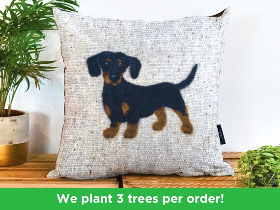 Dachshund Vegan Cushion by Sharon Salt Print Not 3D | Etsy