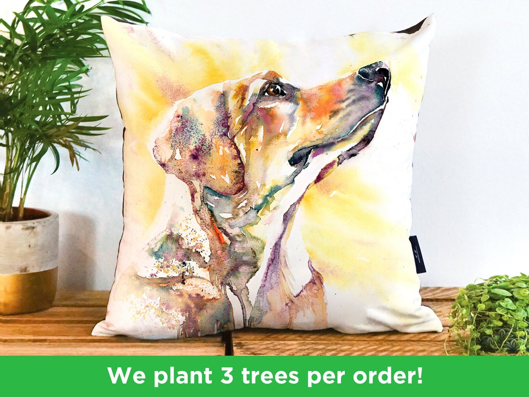 Labrador Vegan Cushion by Liz Chaderton Labrador Pillow Yellow Dog ...