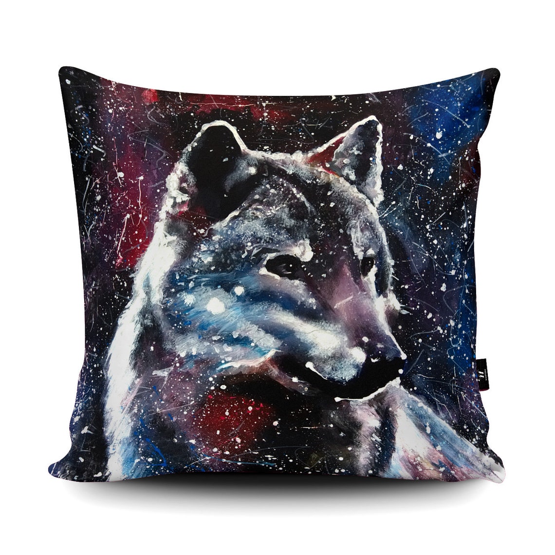 Space Wolf Cushion by Artist Aidan Sloan Husky Dog Pillow - Etsy