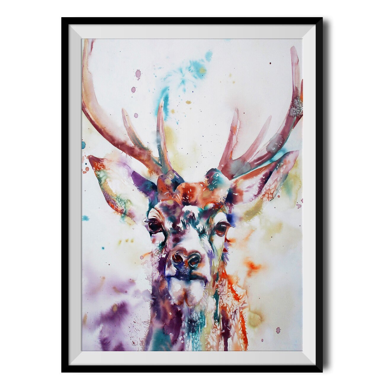 Stillness Stag Print Stag Art Deer Painting Stag Painting - Etsy
