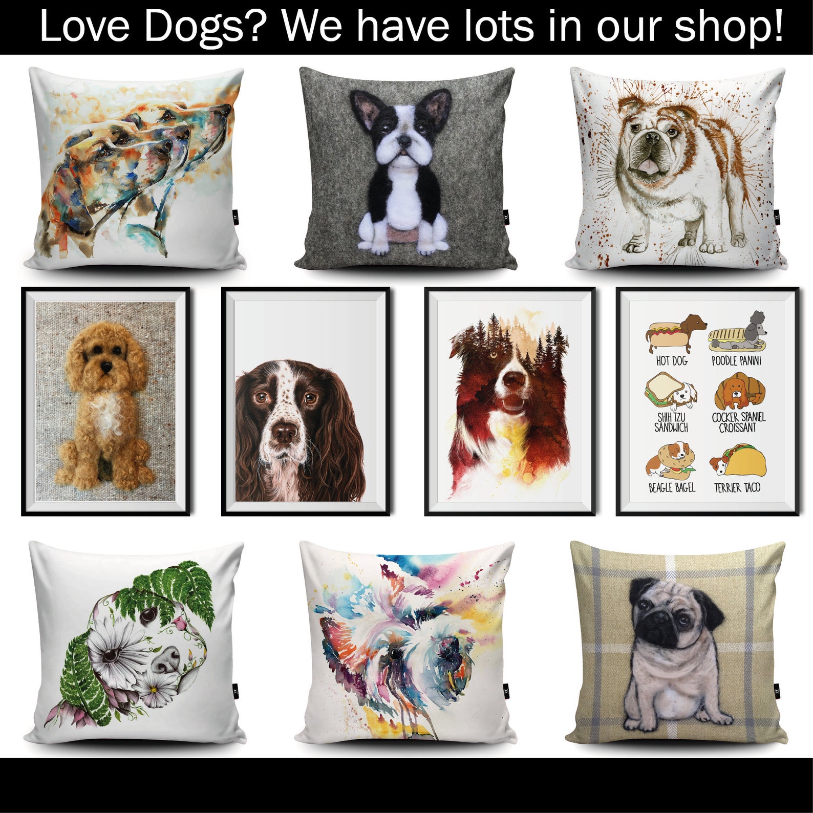Dachshund Vegan Cushion by Sharon Salt Print Not 3D - Etsy