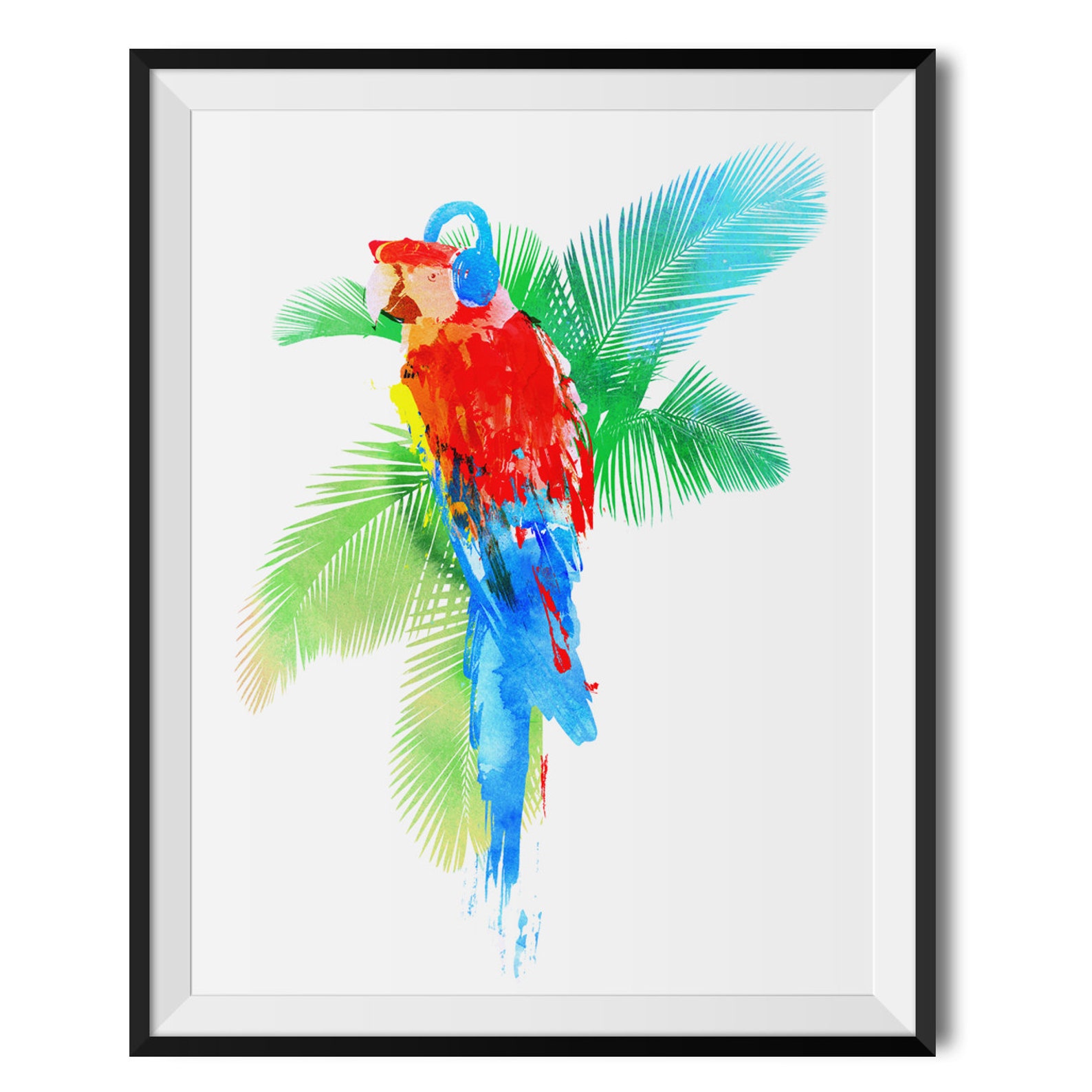 Parrot Art Print Parrot Wall Art Parrot Watercolour - Etsy