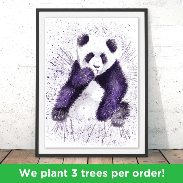 Purple Panda Art - Etsy