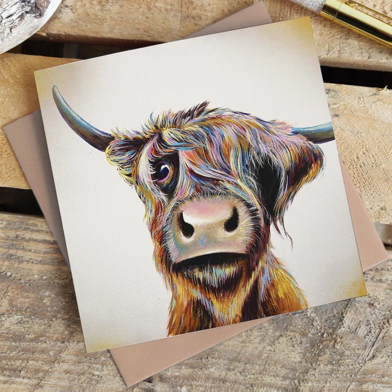 Cow Greeting Card - Etsy