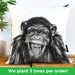 Charcoal Chimp Cushion by Bex Williams Vegan-suede Monkey Cushion Cover ...