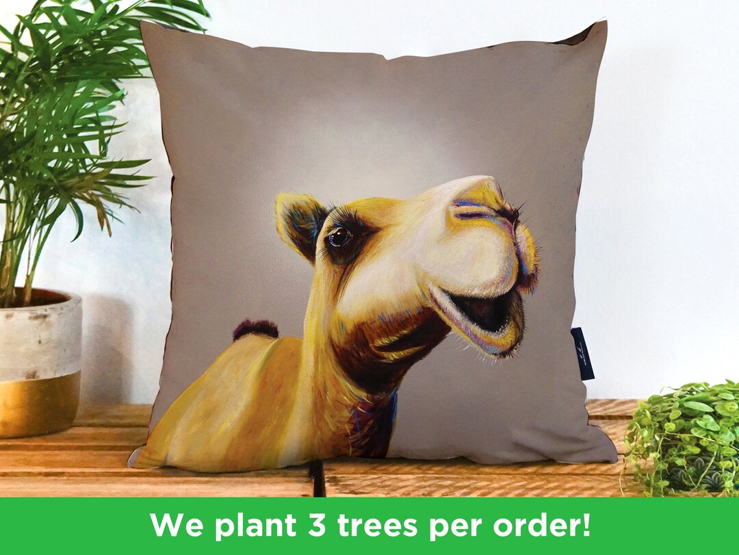 Smiley Camel Handmade Cushion by Adam Barsby Happy Camel - Etsy