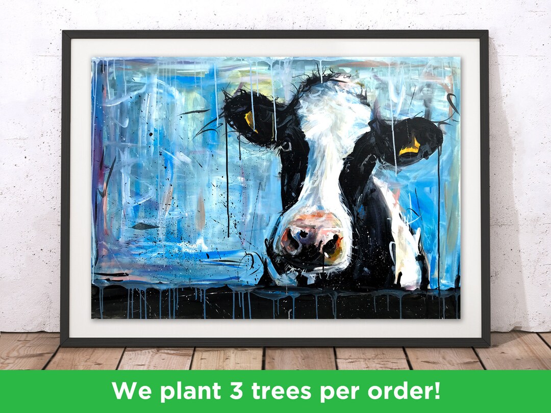 Beautiful Cow Print by Aidan Sloan Scottish Cow Wall Art Dairy Cow ...