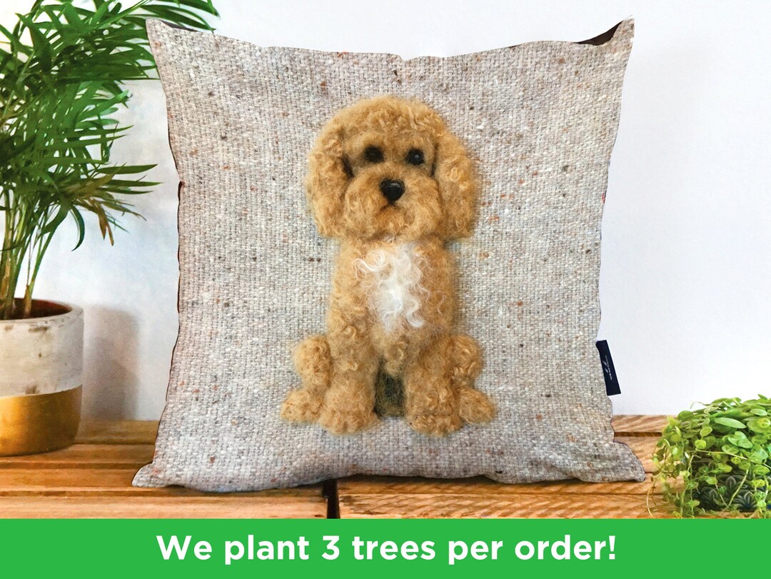 Cockapoo Vegan Cushion by Sharon Salt Print Not 3D Cockapoo Throw ...