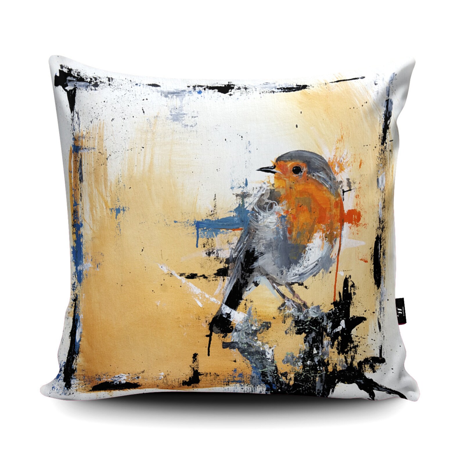 Robin Cushion by Irish Artist Aidan Sloan Robin Pillow - Etsy