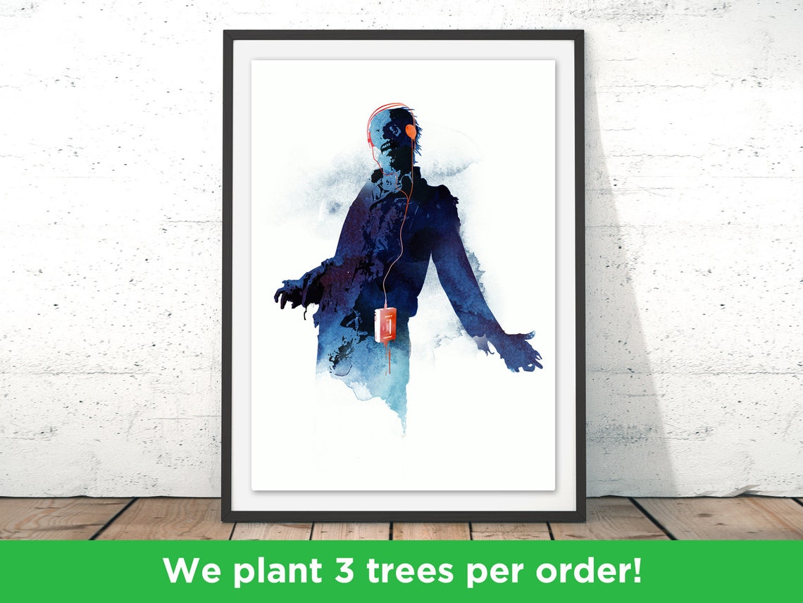 Walking Dead Print Walking Dead Art Zombie Gift Walking - Etsy