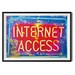 Technology Print Internet Access Art Print Neon Lights Painting ...
